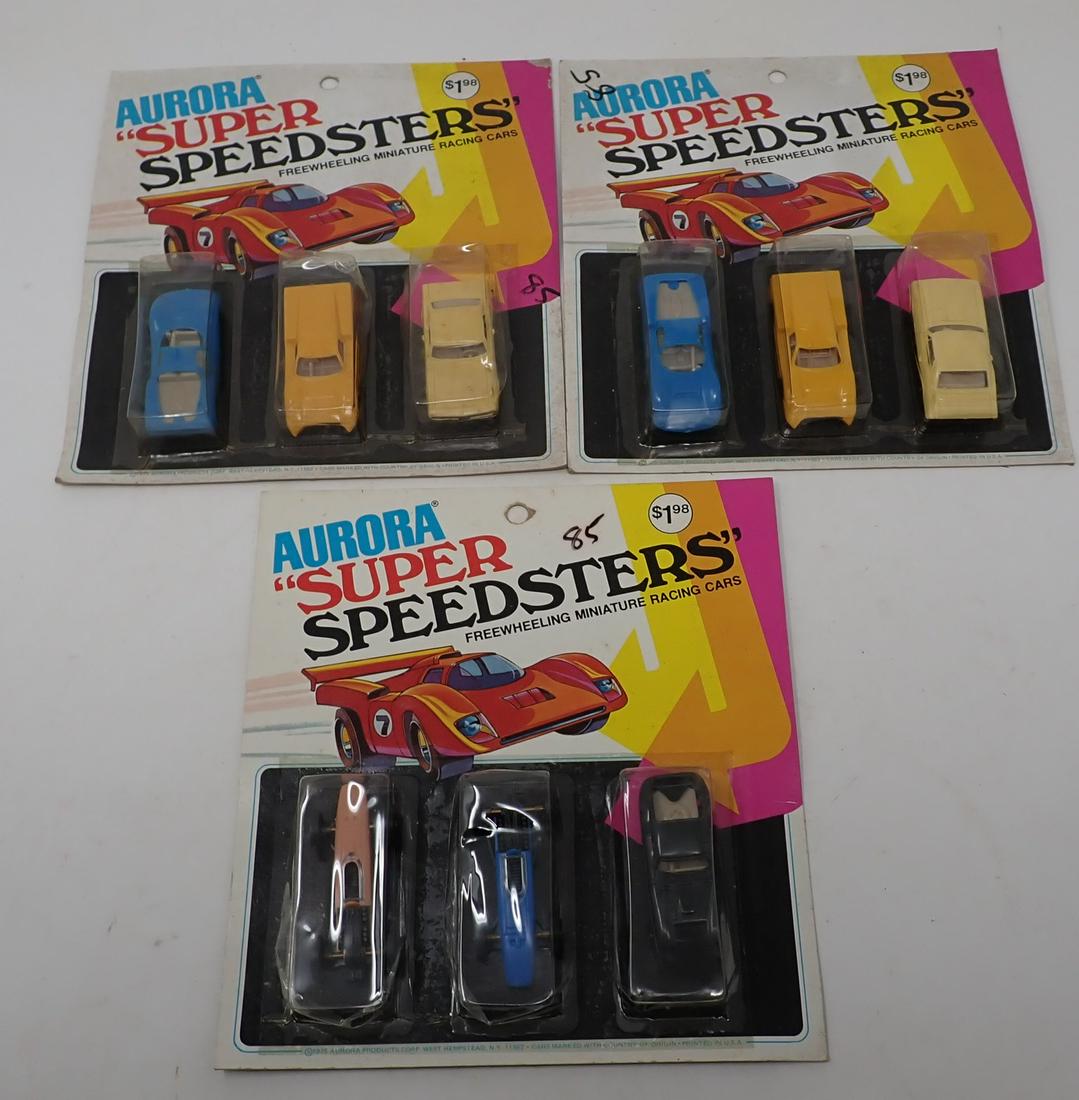 1975 Aurora Super Speedsters In Blister Packs
