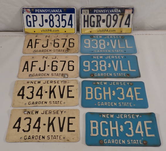 Vintage Nj & Pa License Plates
