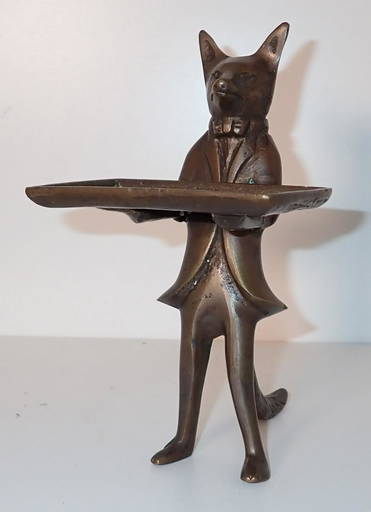 Brass Fox Card Holder