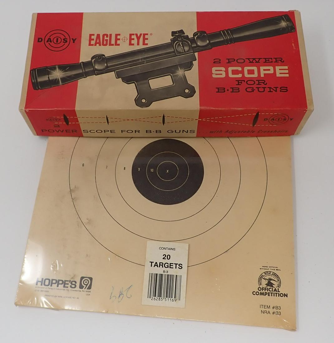 Daisy Bb Gun Eagle Eye Scope & Targets Auction