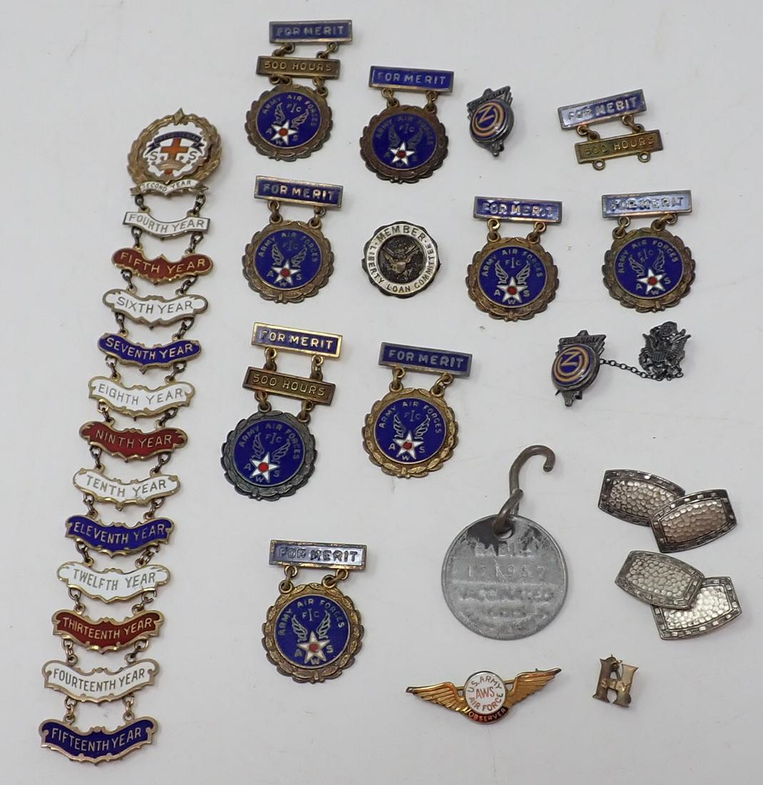 Us Army Air Force Badges Sterling Silver Auction