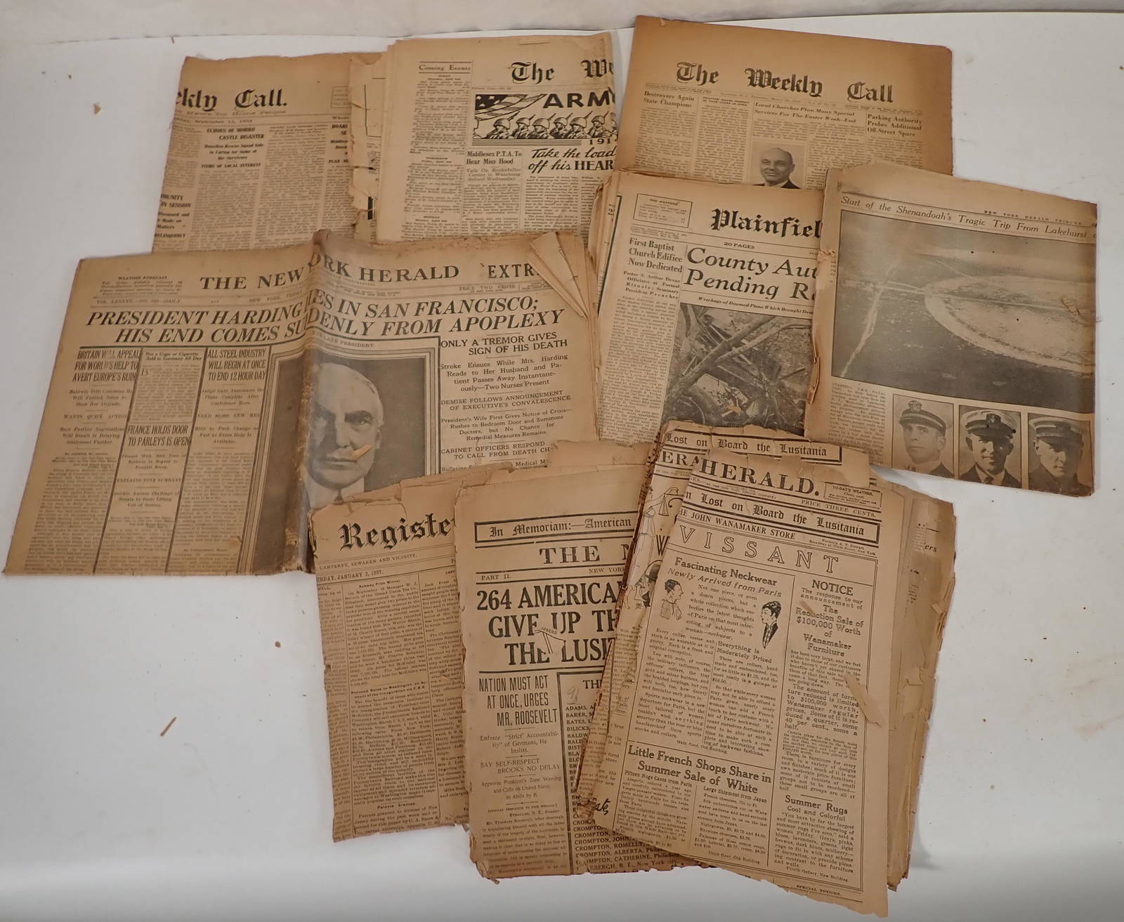 1930's 40's 50's Newpapers Auction