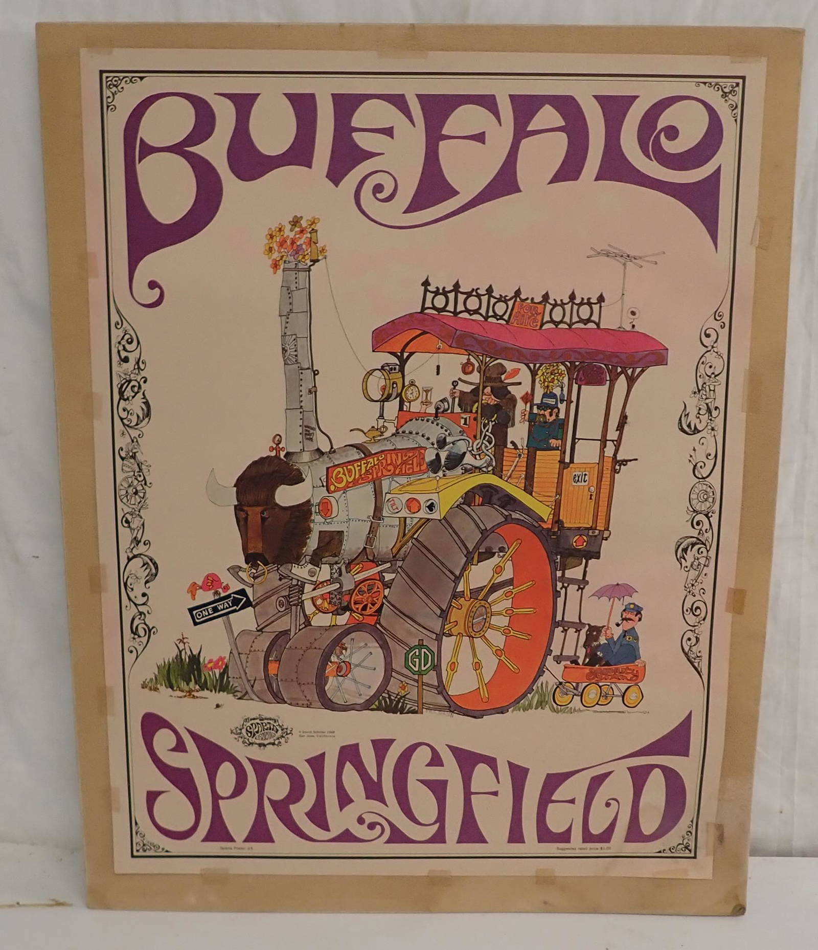 1968 David Schiller Buffalo Springfield Poster Auction