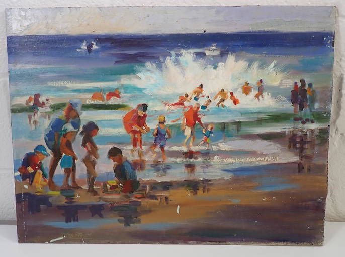 John Reilly Brielle Nj Beach Painting