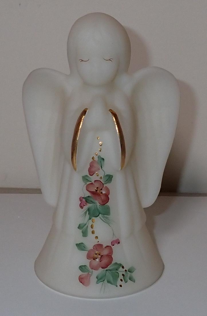 Hand Painted & Signed Fenton Angel Auction