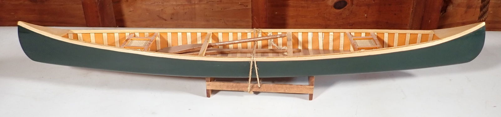 Wooden Canoe Model Auction