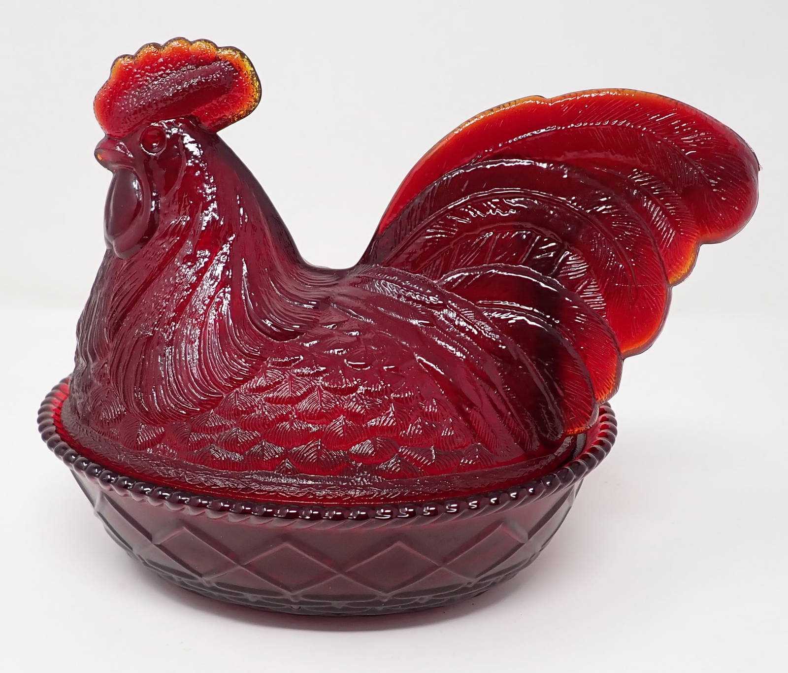 Westmoreland Ruby Hen On Nest Auction