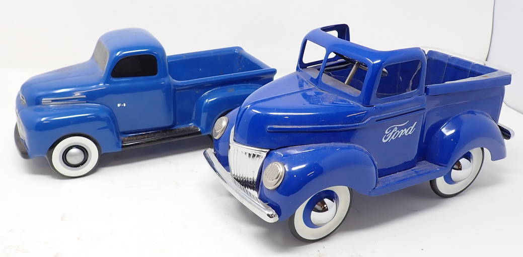 Tin & Ceramic Ford Trucks