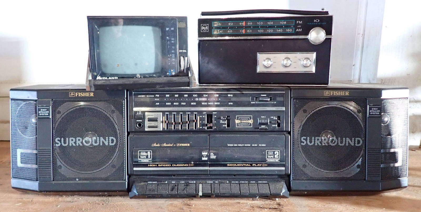 Fisher Stereo Midland Tv Radio Rca Radio Auction