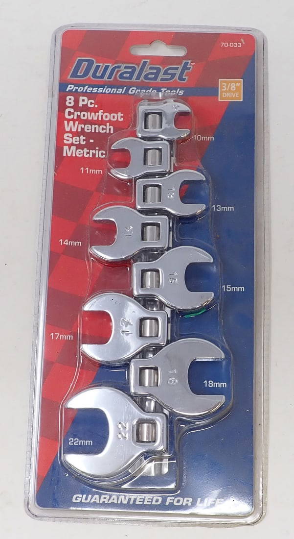Duralast 8pc Crowsfoot Wrench Set Auction