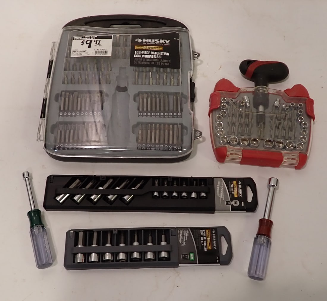Husky Screwdriver Set Torx Hex Bits Sockets Auction