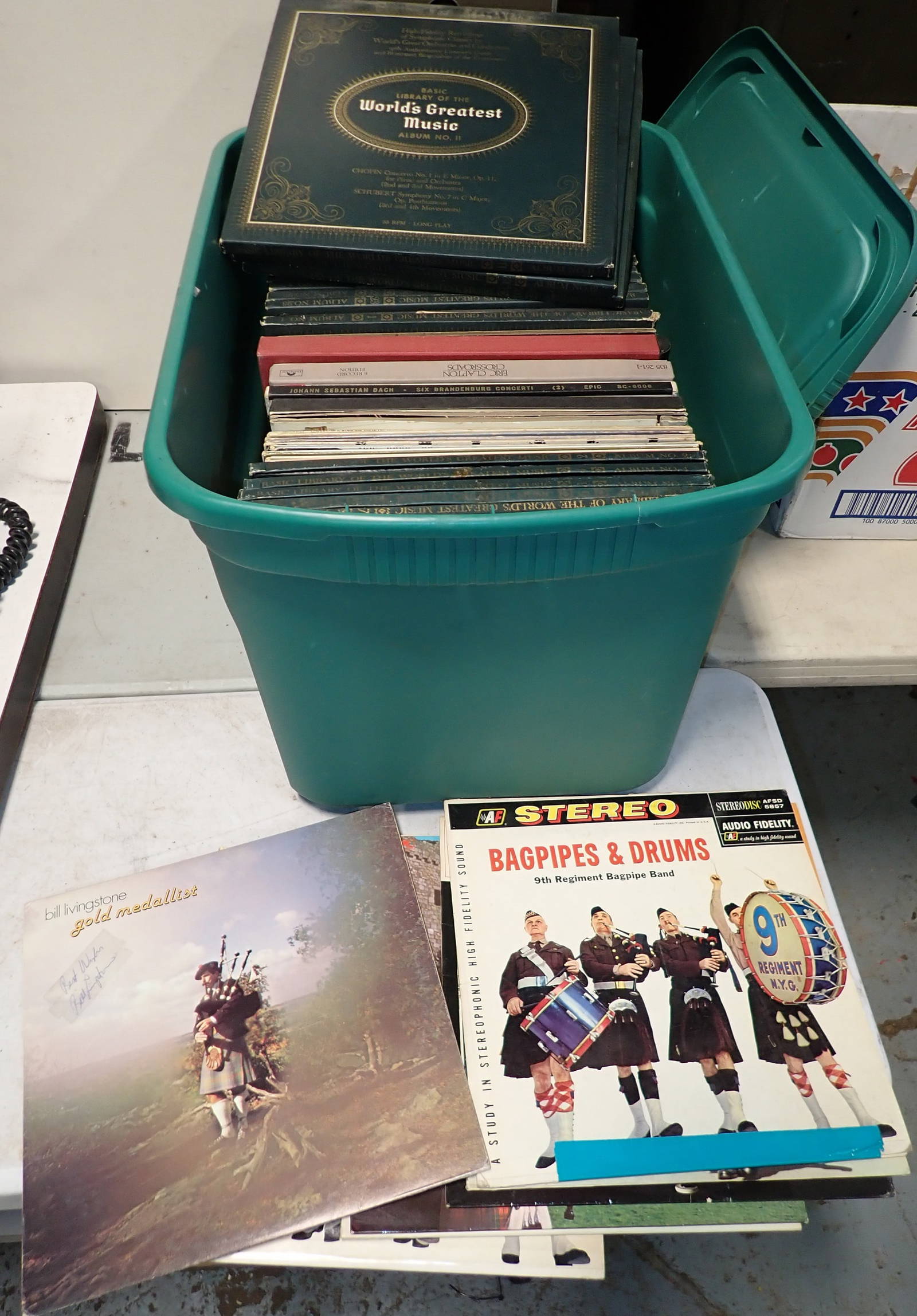 Tote Full Of Records Auction