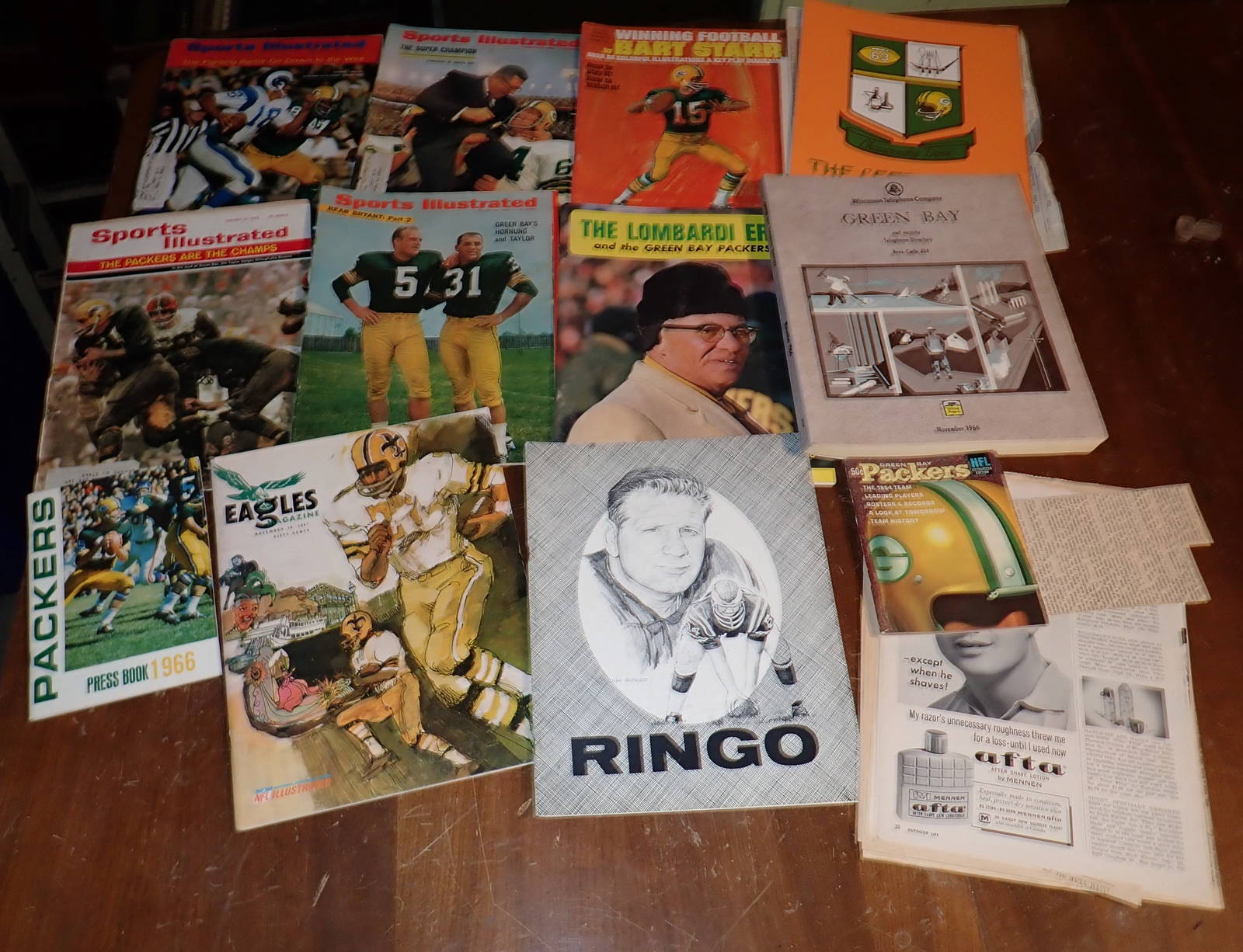Green Bay Packers Sports Illustrated Jim Ringo Auction