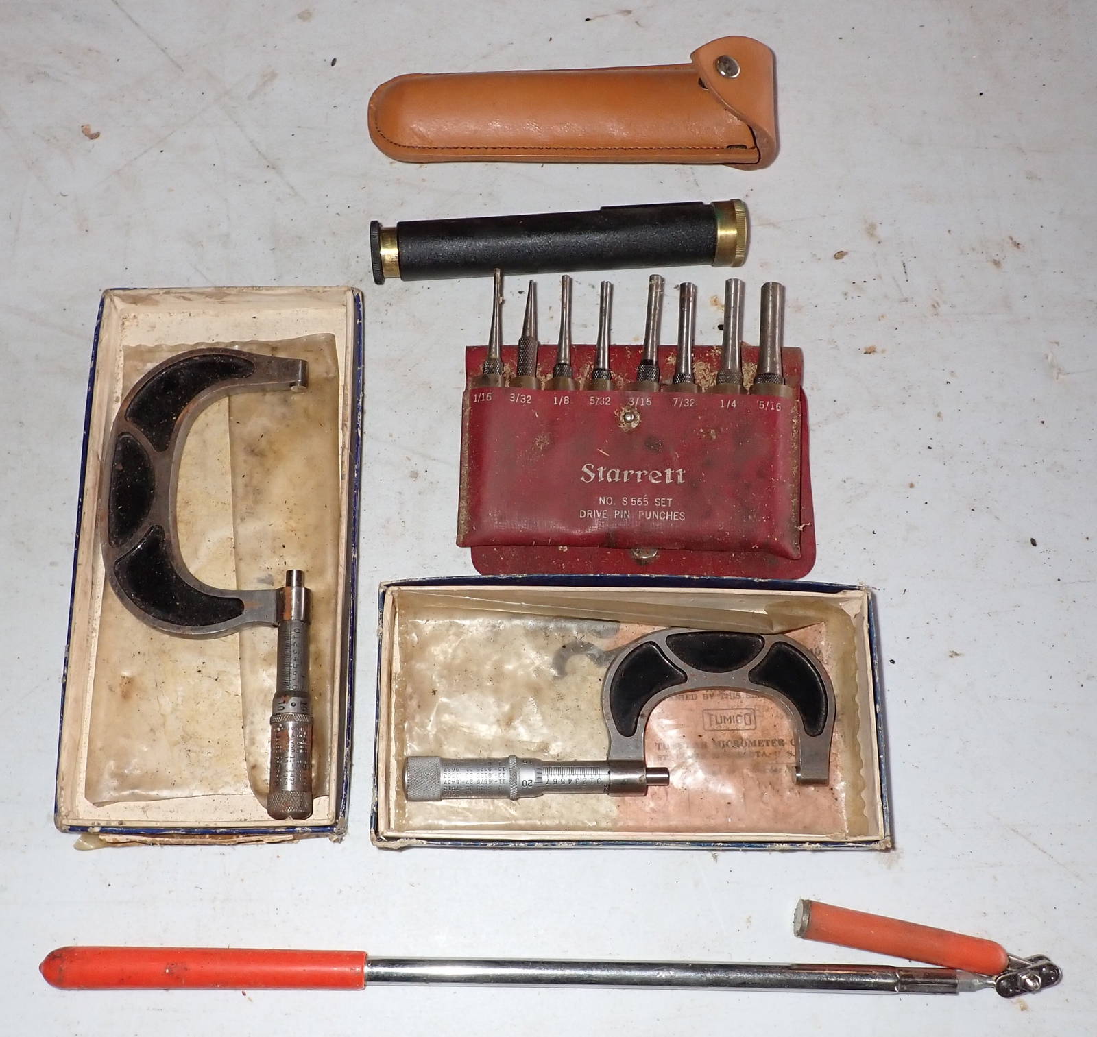 Starrett Punches Micrometers Hand Level Misc Tools Auction