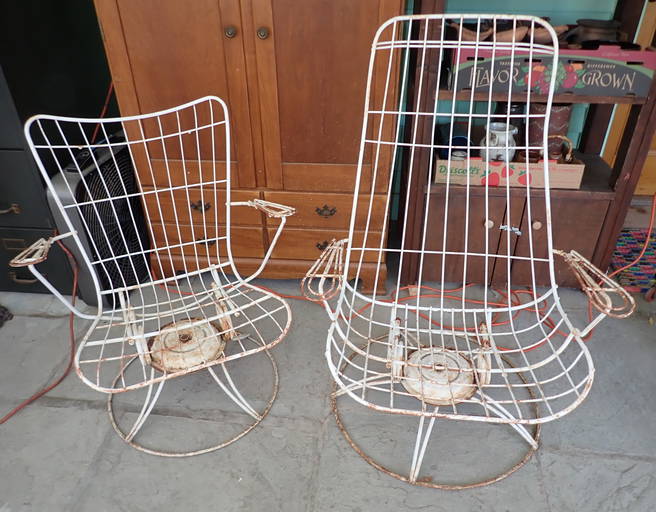 Mid Century Modern Spring Rocking Chairs