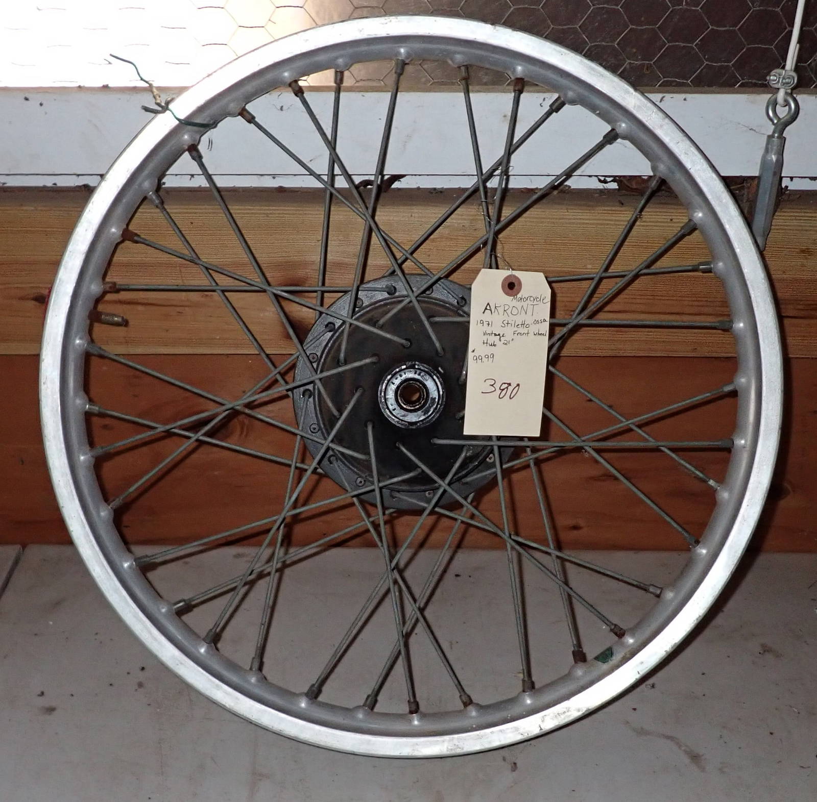 Akront 1971 Stiletto Front Wheel Hub / Rim Auction