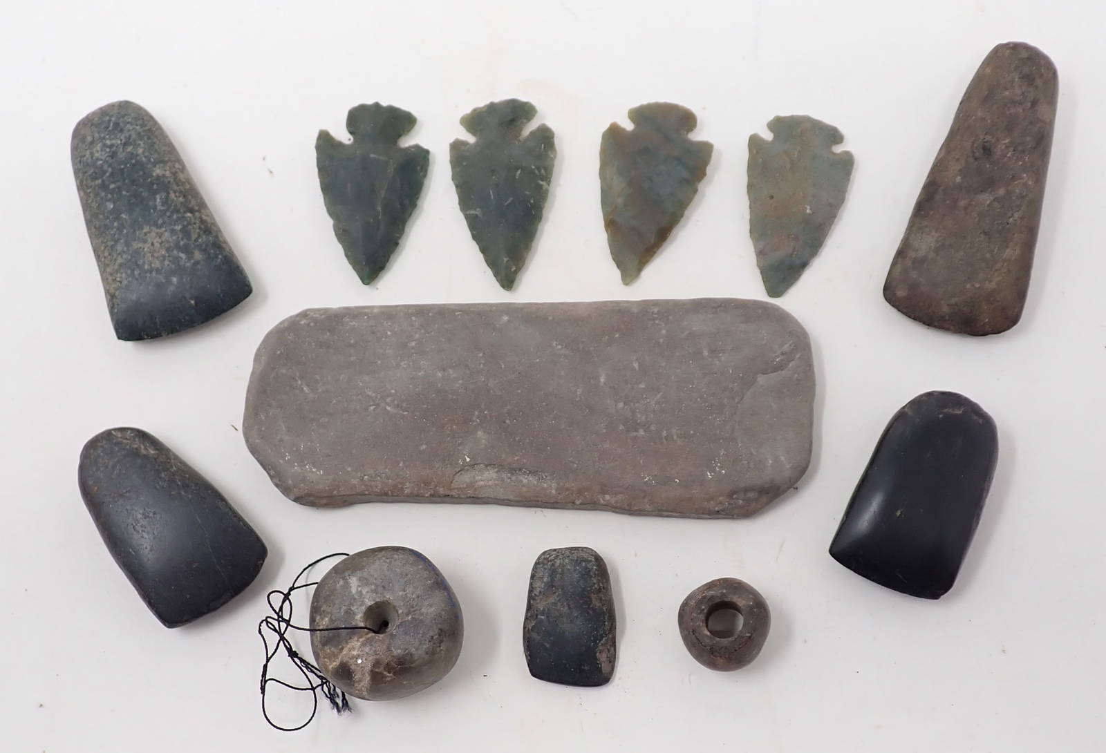 Arrowheads Net Weights Misc Indian Artifacts Auction