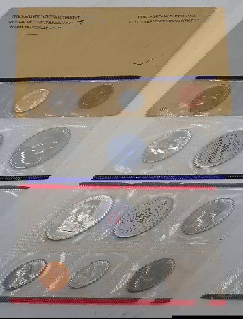 1959 Us Mint Proof Set Denver Philadelphia Auction