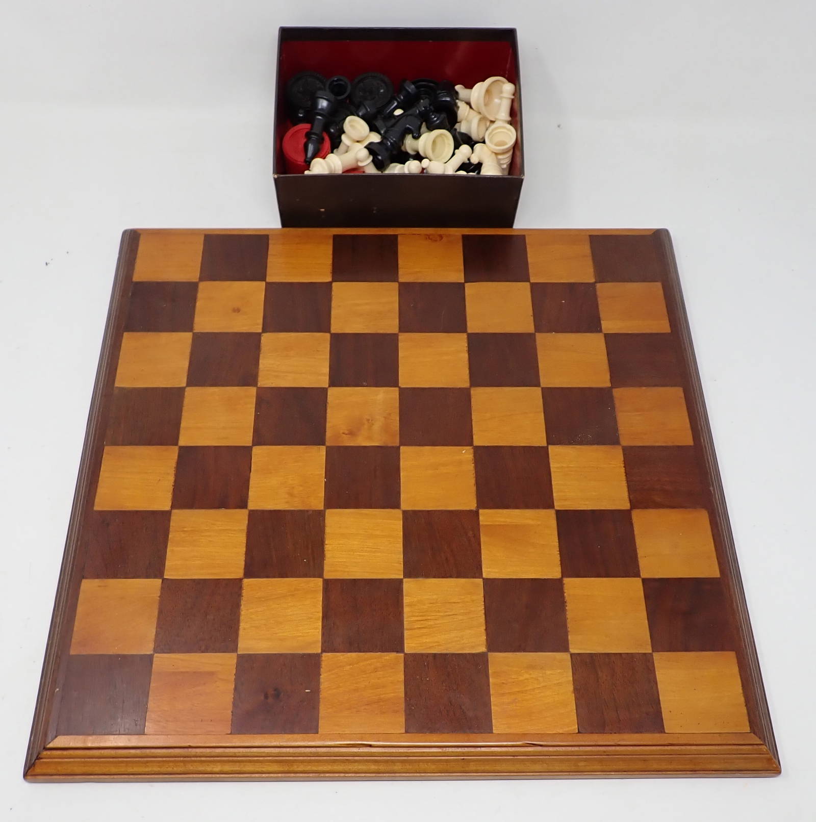 Wooden Chess / Checker Board Auction