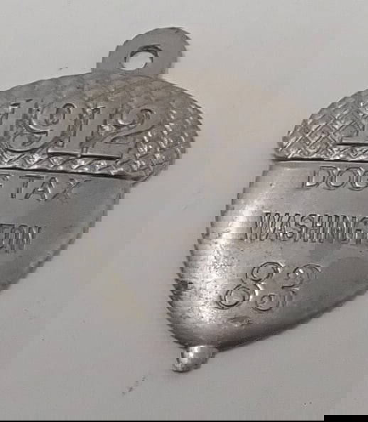 1912 Washington Nj Acorn Dog Tax Tag Auction
