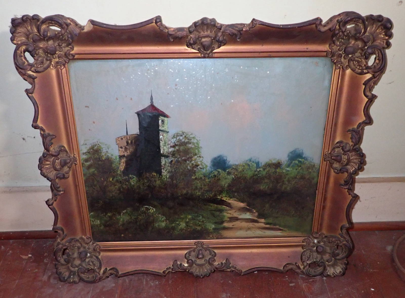 Reverse Painting On Glass Auction