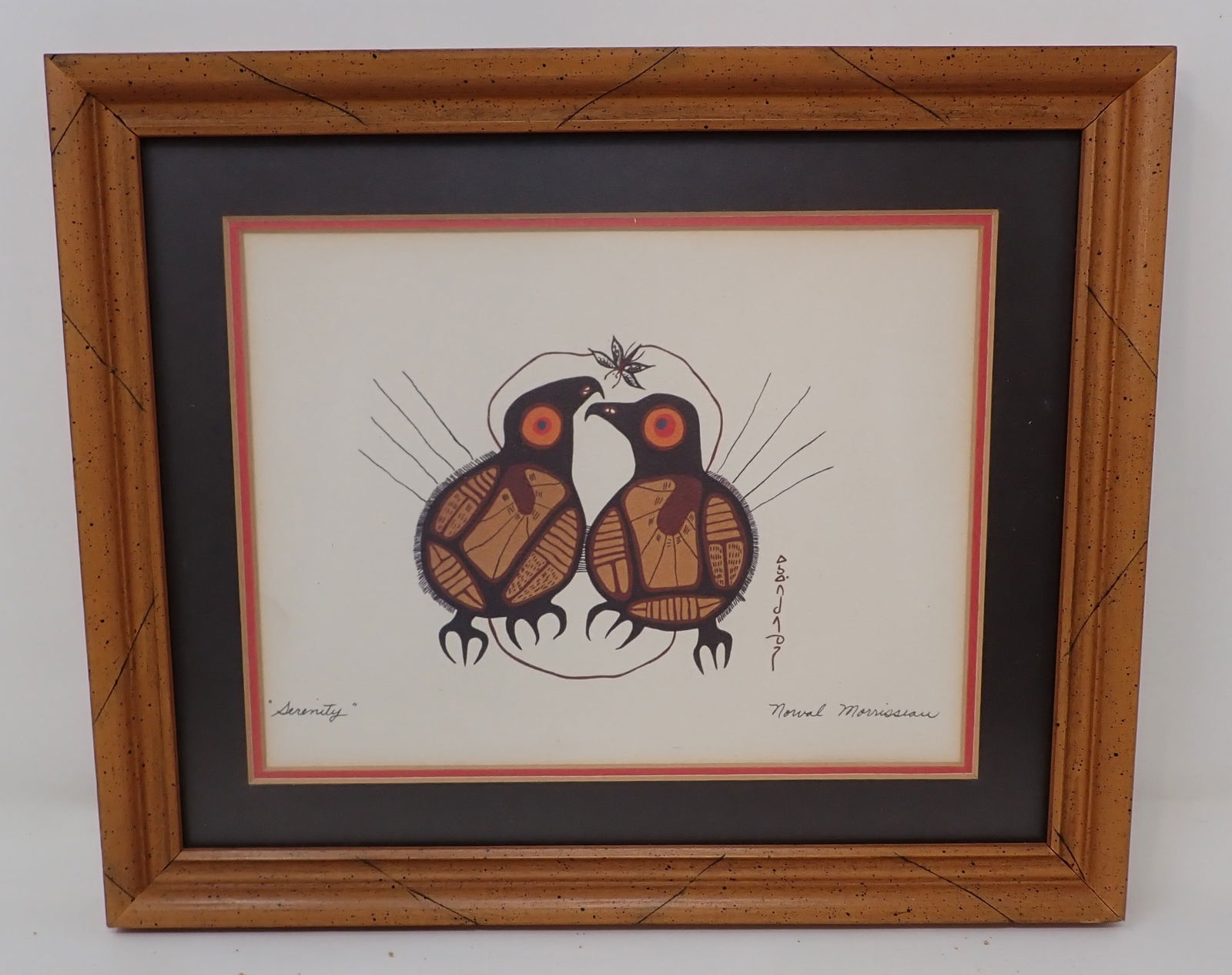 Norval Morrisseau Signed Wood Block Print Auction