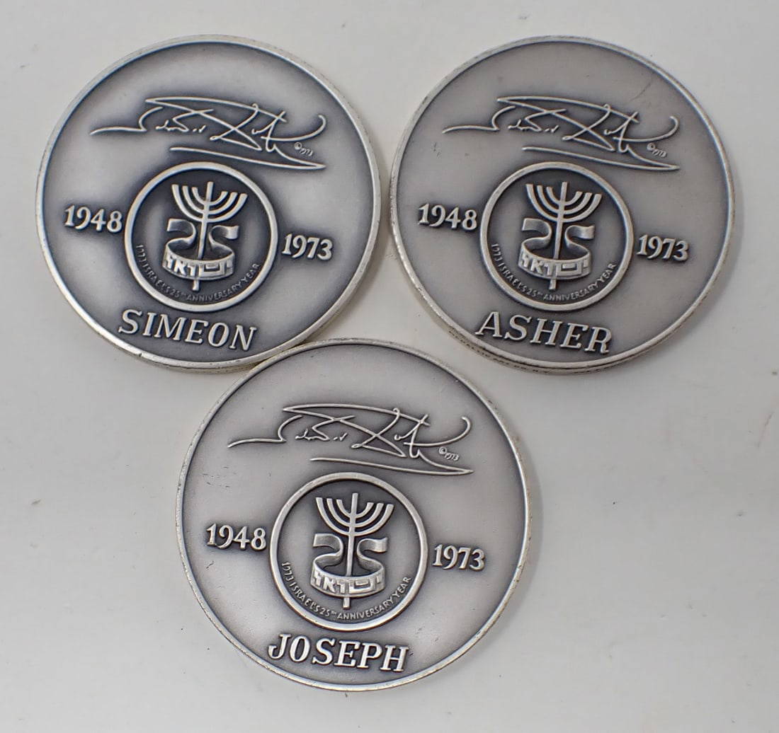 3 Israeli Silver Medals Auction