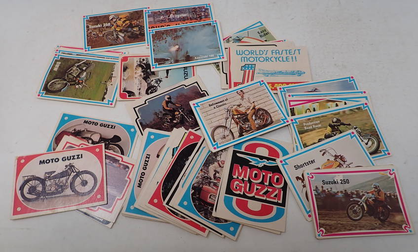 Vintage Motorcycle Stickers & Cards