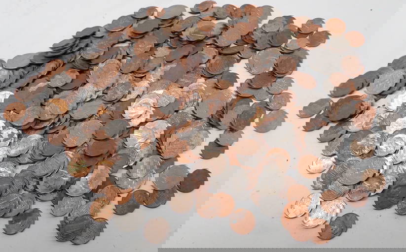 Pile Of Misc Coins