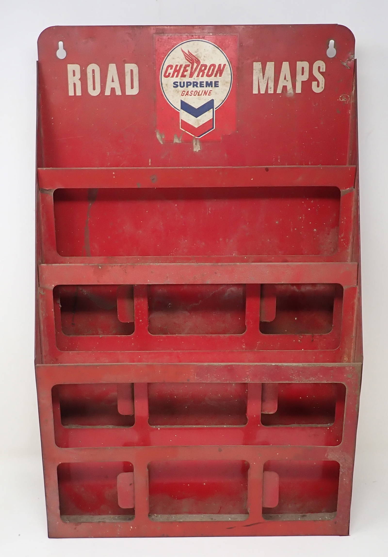 Chevron Gasoline Road Maps Gas Station Display Auction