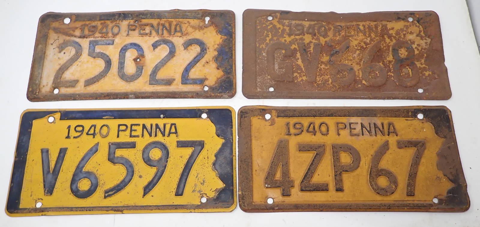 1940 Pennsylvania License Plates Auction
