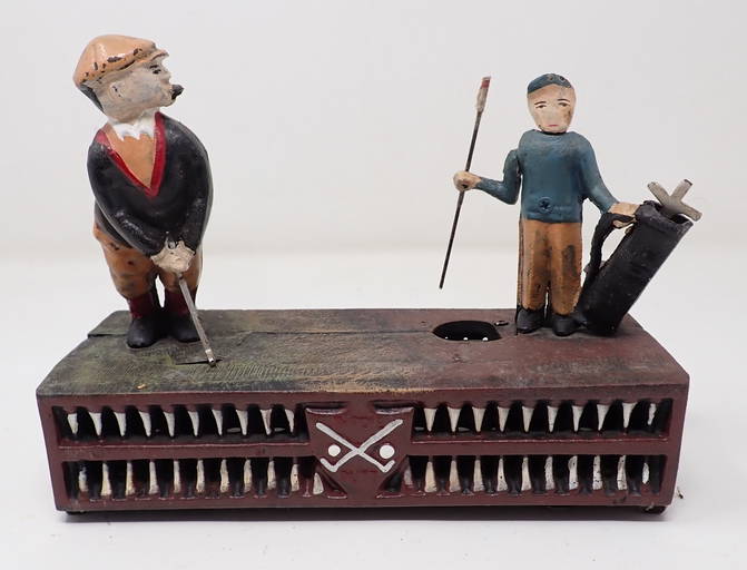 Birdie Putt Cast Iron Golfing Mechanical Bank
