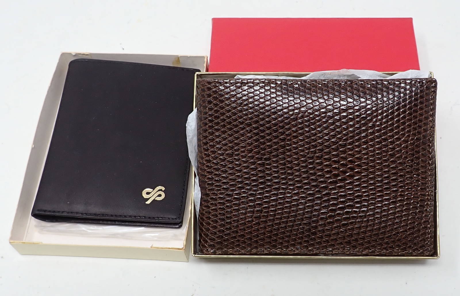 Bosca Lizard & Budd Leather Wallets Auction
