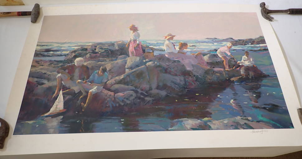 Dan Hatfield Family Outing At The Cove Signed Print