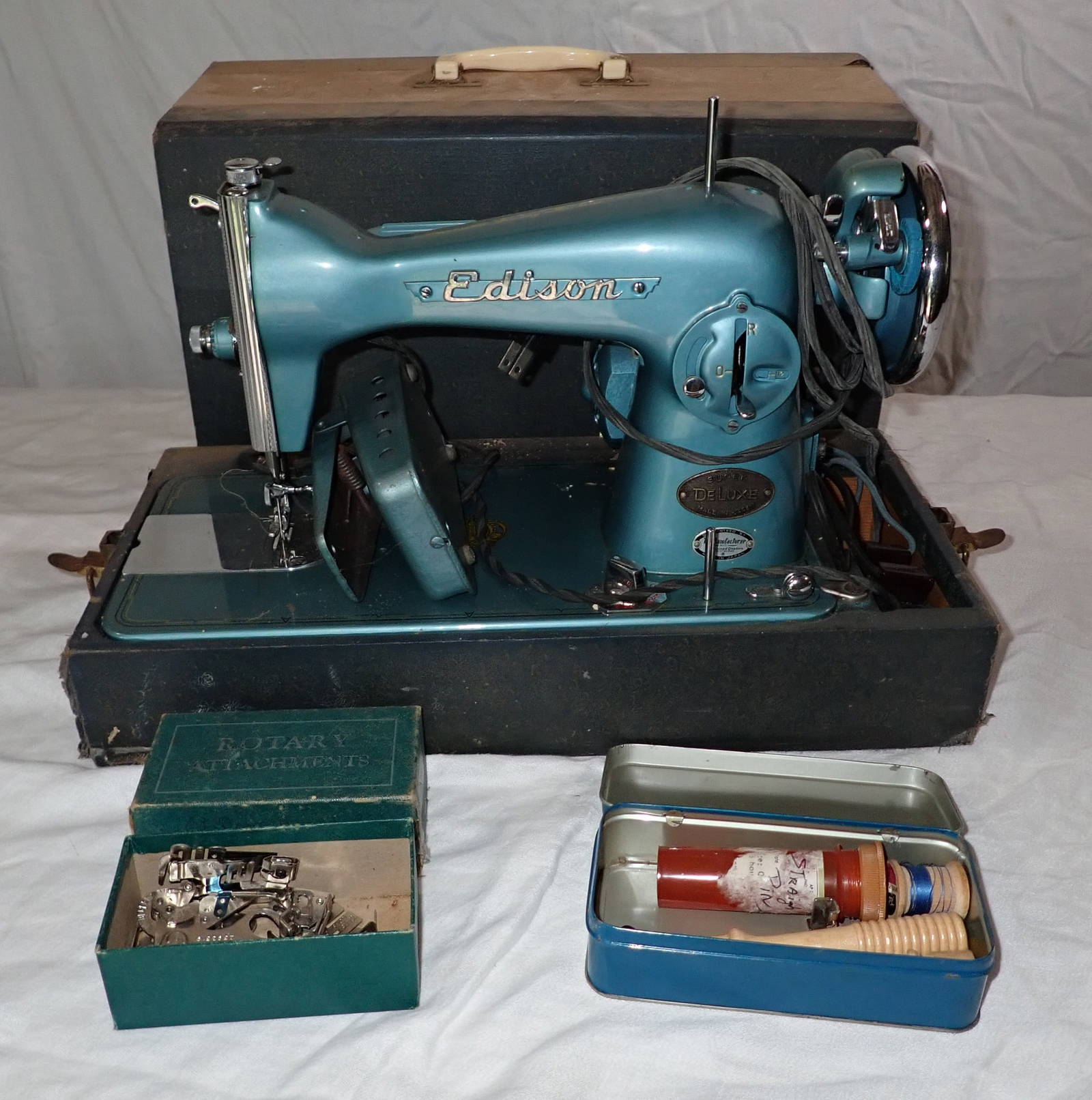 Edison Super Deluxe Sewing Machine Auction