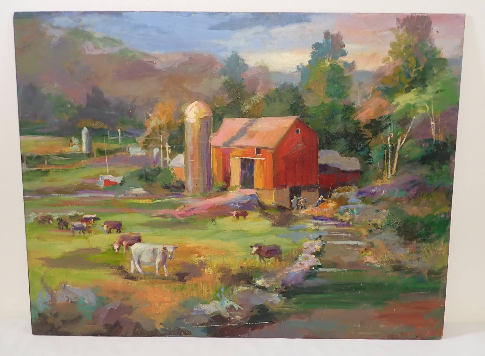 John Reilly Farm Scene Oil Painting Auction