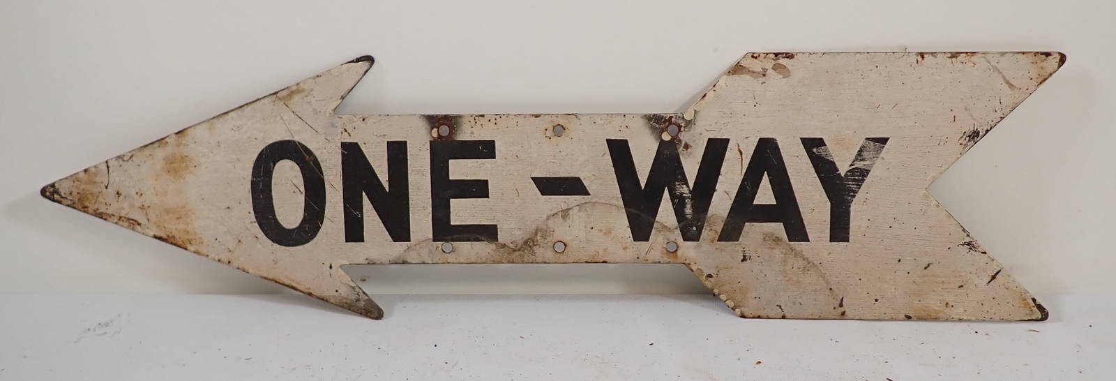 Double Sided Steel One Way Arrow Sign Auction