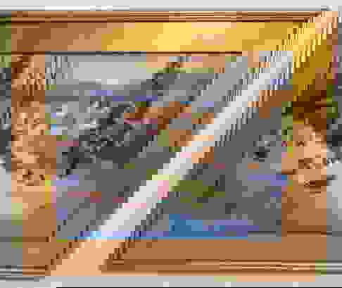 John Reilly Sleigh Riding Oil On Board Painting Auction