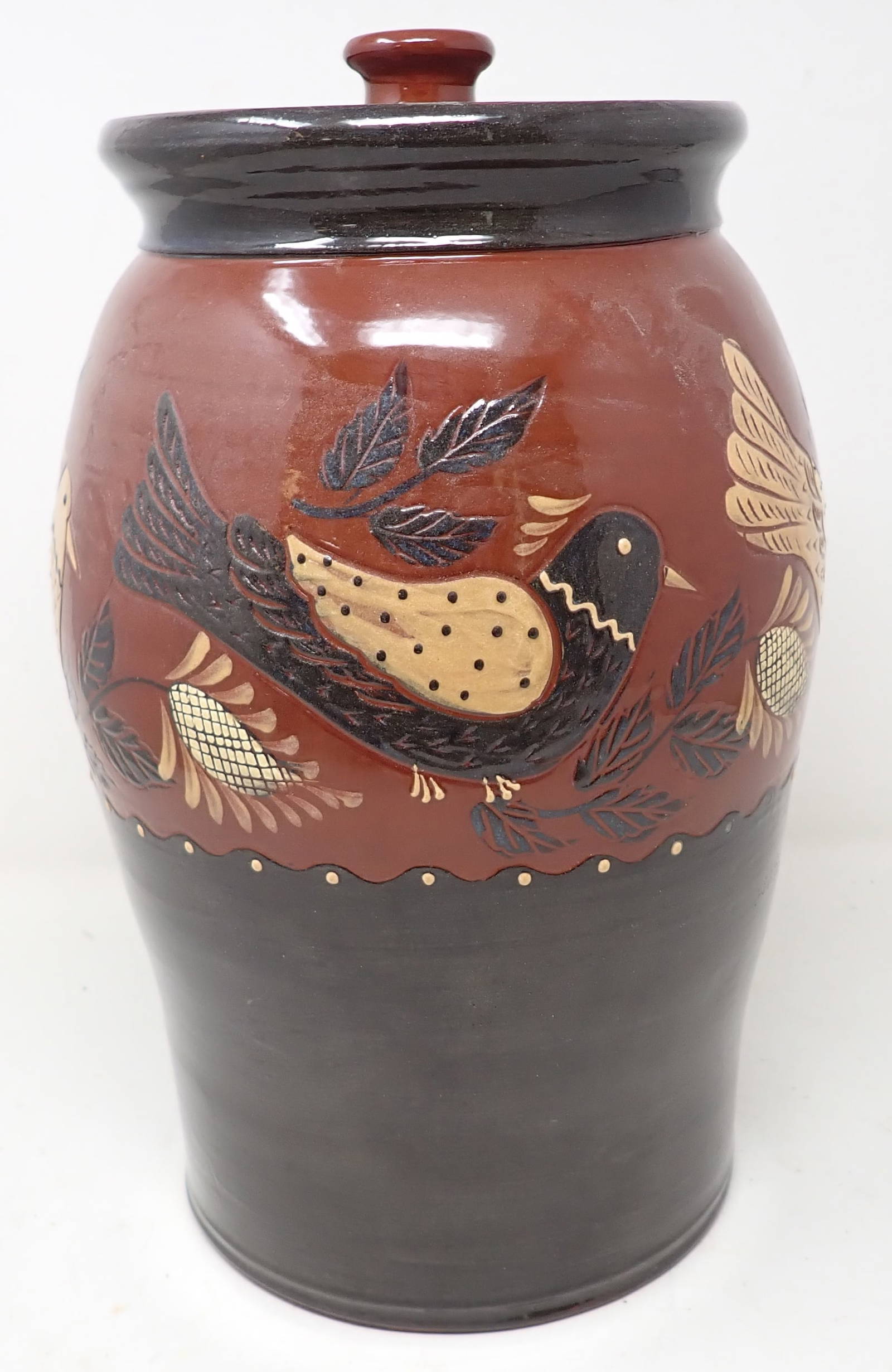 1999 Eldreth Pottery Redware Preserve Jar Auction