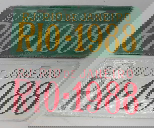 2 Rio De Janeiro License Plates