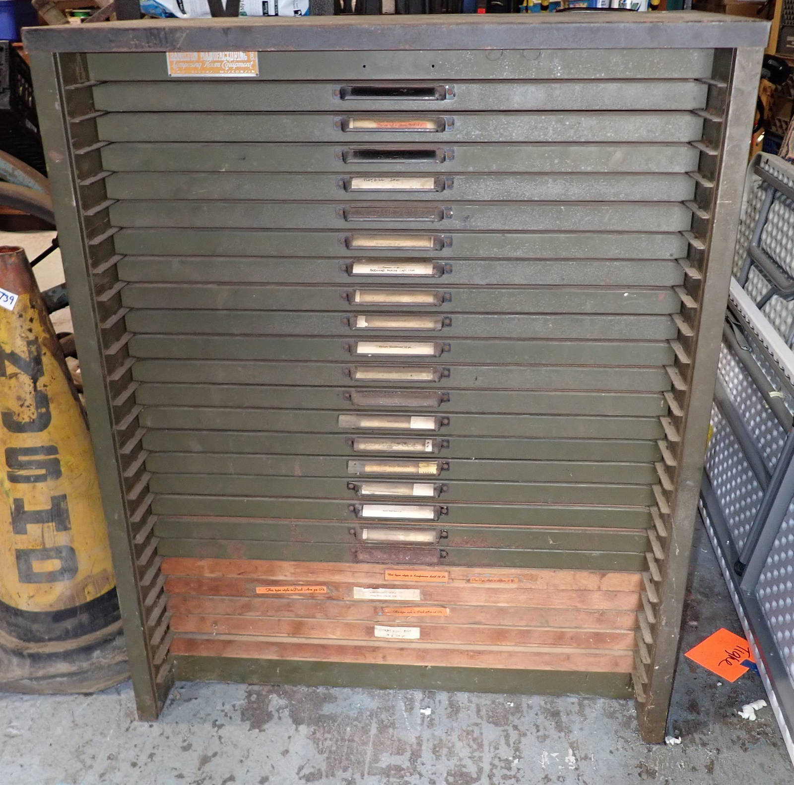 Hamilton Printers Cabinet Auction