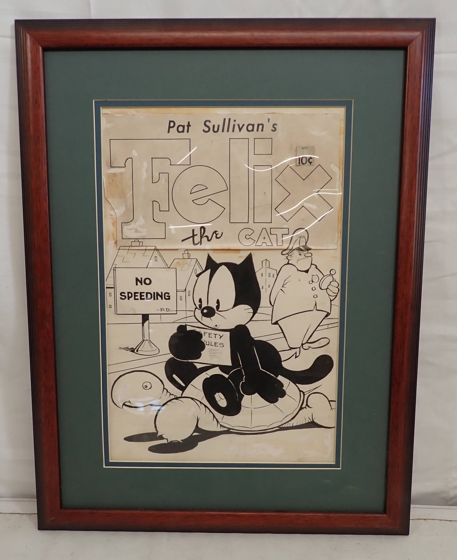 Pat Sullivan's Felix The Cat Poster Rough Copy Auction