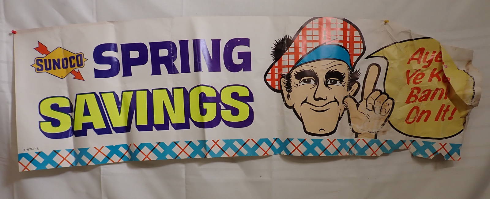 2 Sunoco Banners Auction