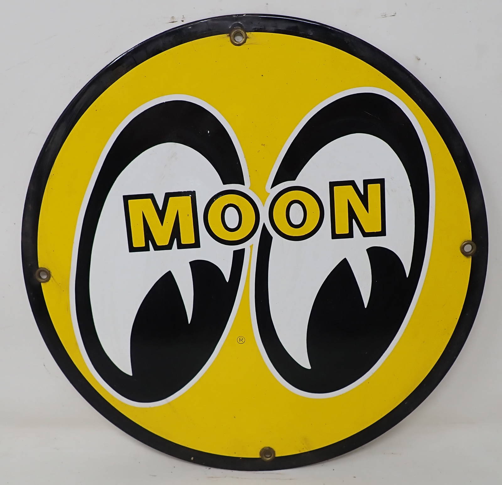 Moon Eyes Porcelain Sign Auction