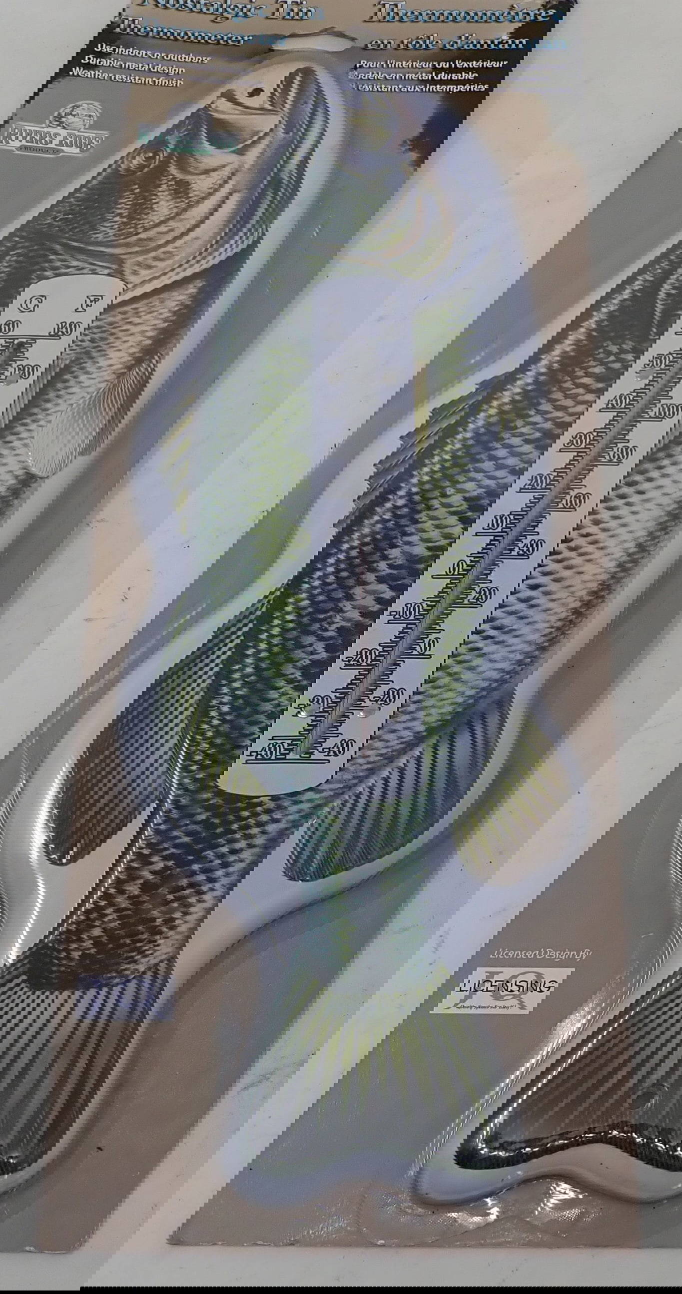 Tin Largemouth Bass Thermometer Auction