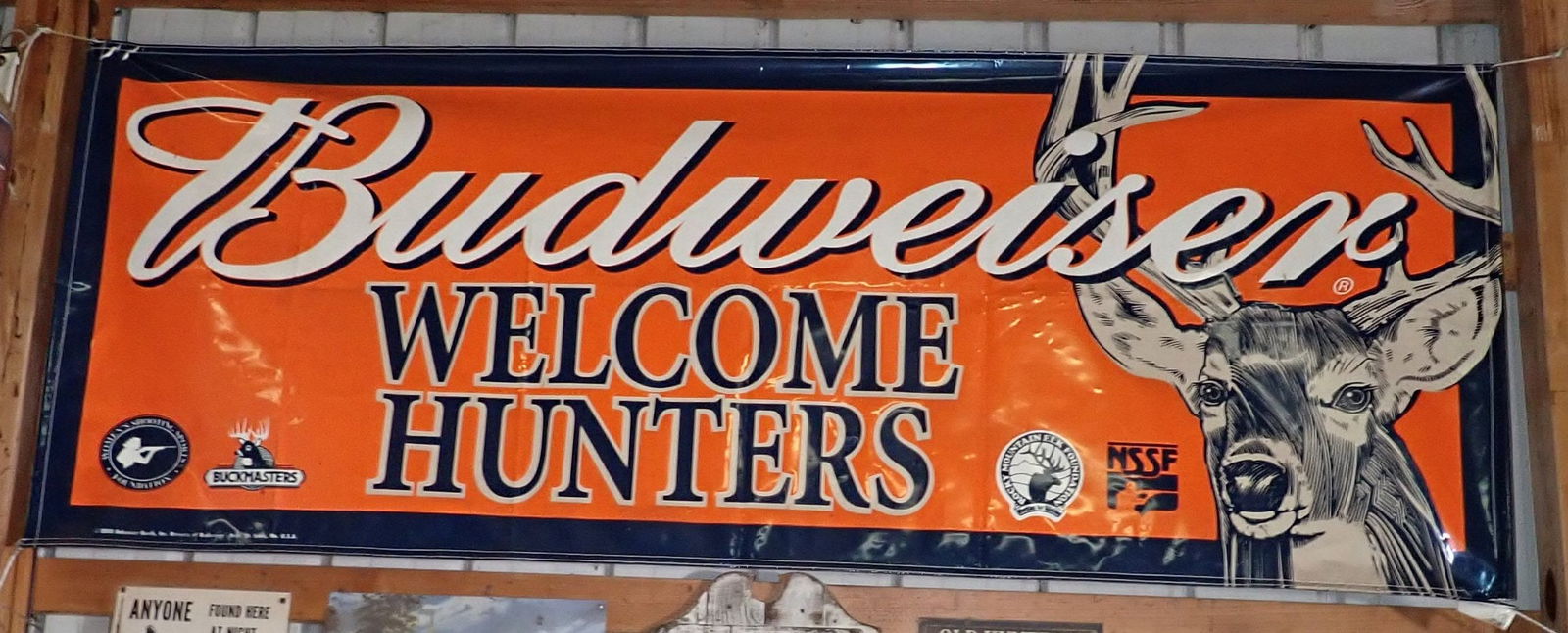 Budweiser & Old Milwaukee Hunters Beer Banners Auction
