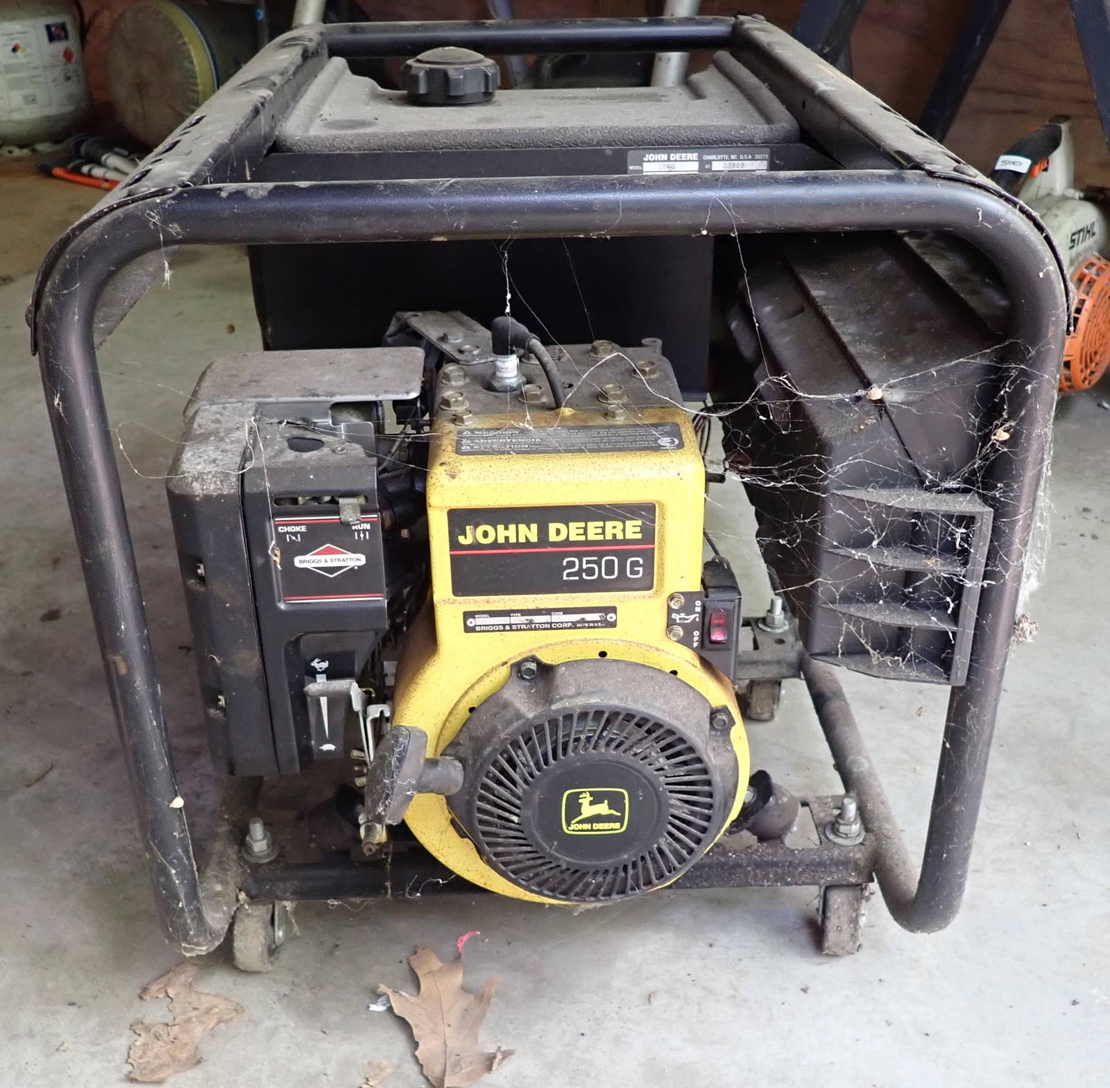 John Deere 250g Generator Auction