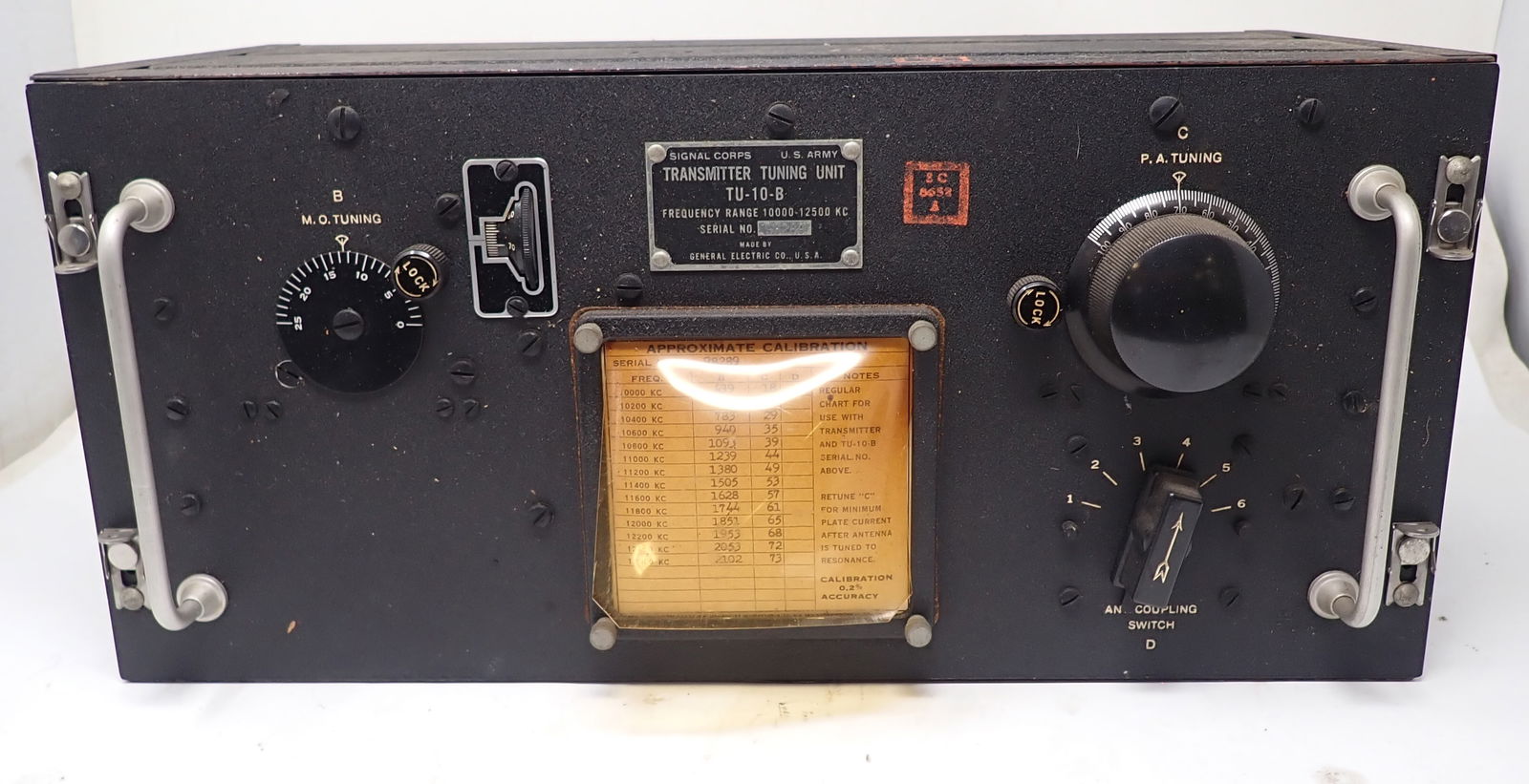 General Electric Signal Corps Transmitter Tuning Unit Auction