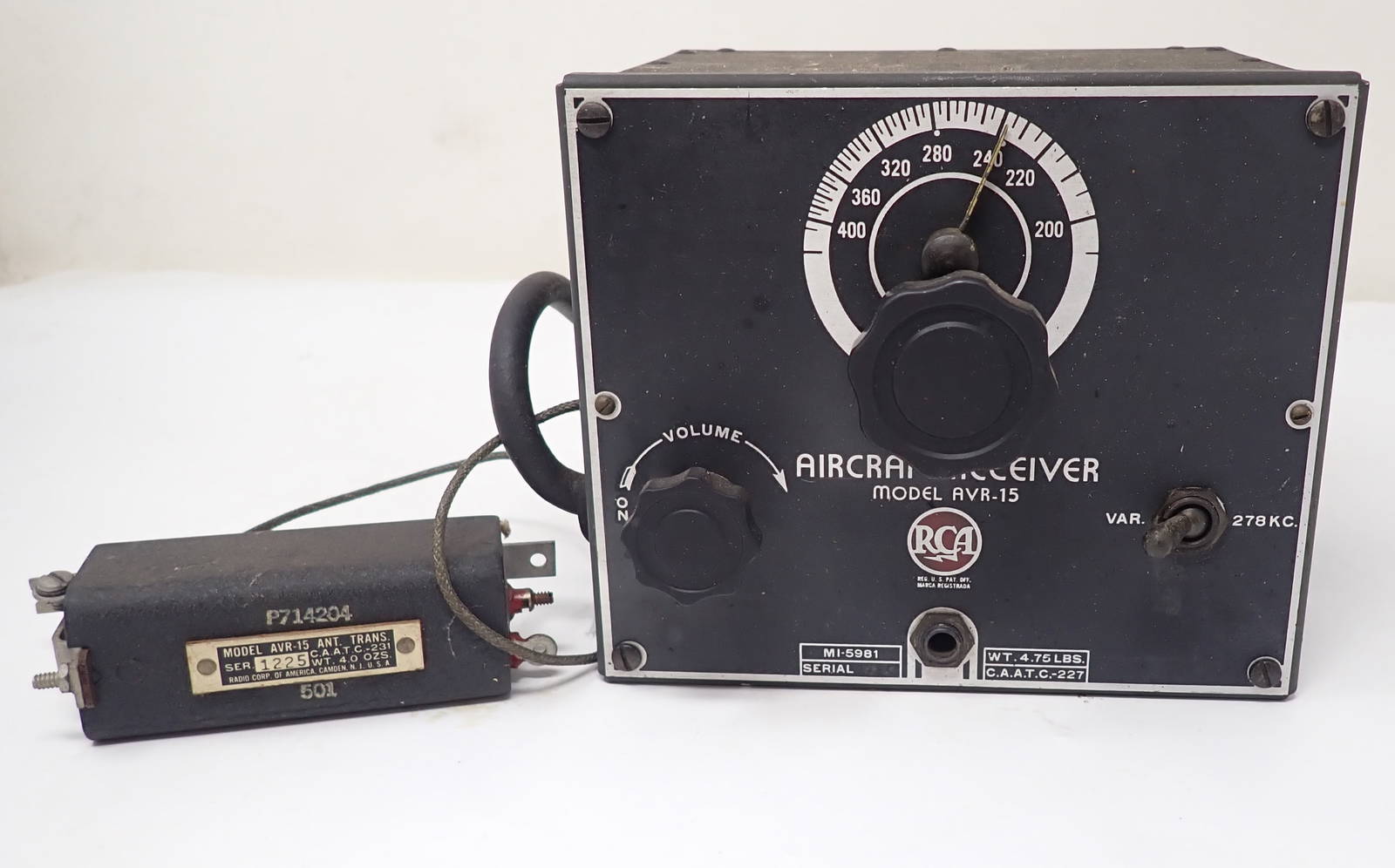 Rca Aircraft Receiver Model Avr-15 Auction