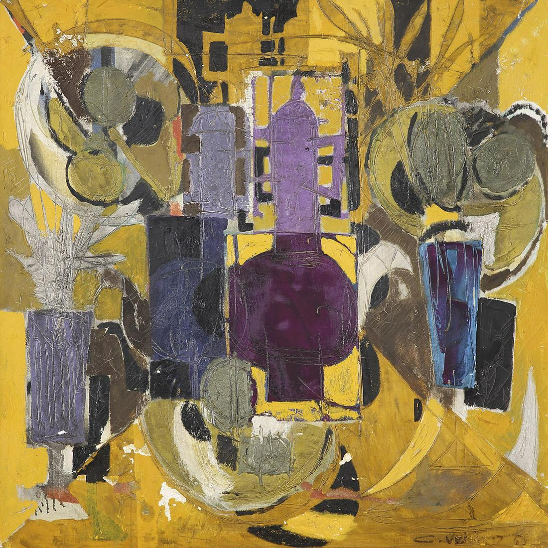 Claude Venard 1913 1999 (french) Composition At The Coffee Maker Oil On ...